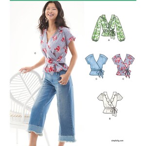 Misses' Wrap Tops New Look Sewing Pattern N6560 Uncut, FF - Etsy