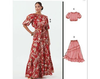 Misses Gathered Tops and Tunic Mccall's Sewing Pattern M7325 Uncut, FF ...