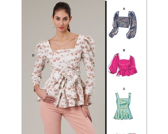 Misses Gathered Tops and Tunic Mccall's Sewing Pattern M7325 Uncut, FF ...