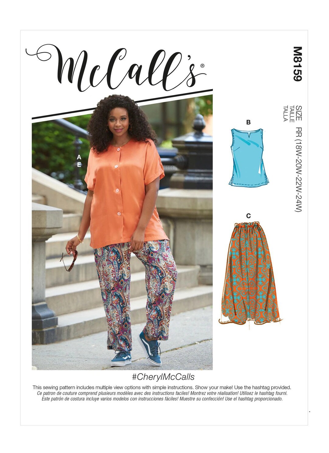 Women's Side Slit Shirt, Top, Skirt & Pants Mccall's Sewing Pattern ...