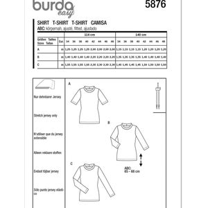 Misses' Top Burda Style Sewing Pattern 5876 Uncut, FF - Etsy