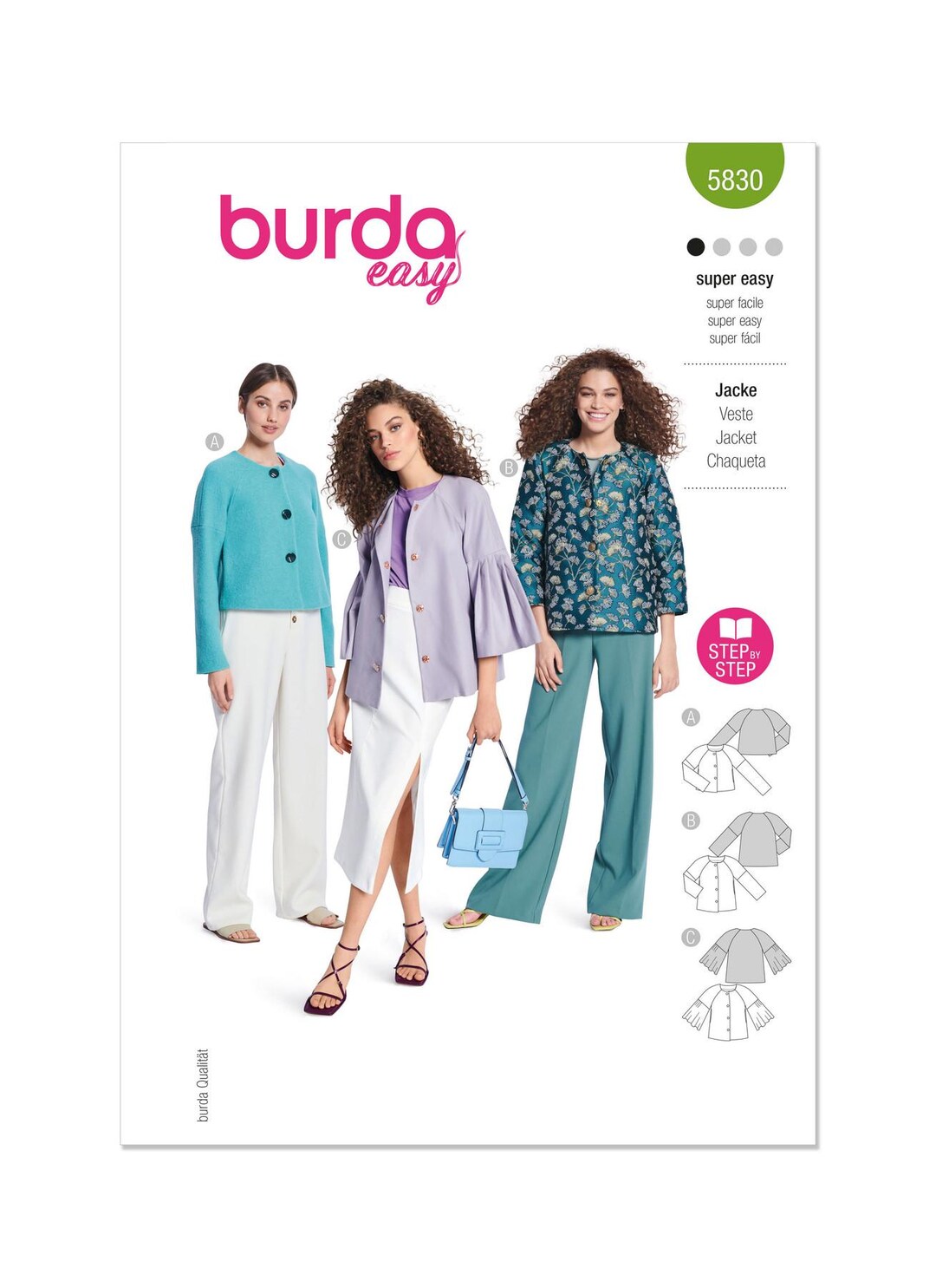Misses' Jacket Burda Style Sewing Pattern 5830 Uncut, FF - Etsy
