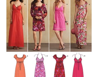 New Look Sewing Pattern N6633 6633 Misses' Dresses With Optional Drape ...
