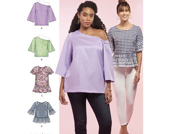 Misses Tops Simplicity Sewing Pattern S9782 - Etsy