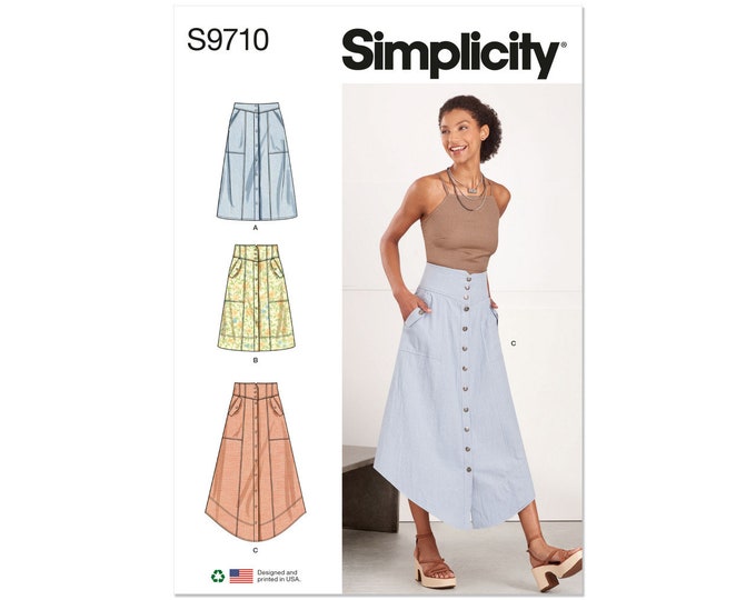 Misses Tiered Skirt With Length Variations Simplicity Sewing Pattern ...