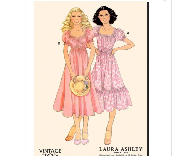 Misses Vintage Wrap Dress by Laura Ashley Mccall's Sewing Pattern M8358 ...