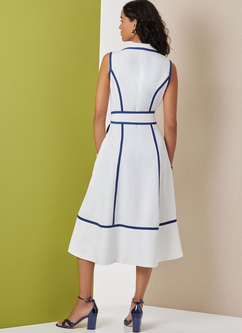 Misses' Dress and Tie Belt Butterick Sewing Pattern B7038 Uncut, FF - Etsy