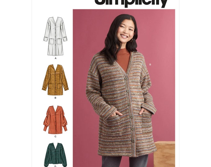 Misses Knit Caftans Simplicity Sewing Pattern S8911 - Etsy