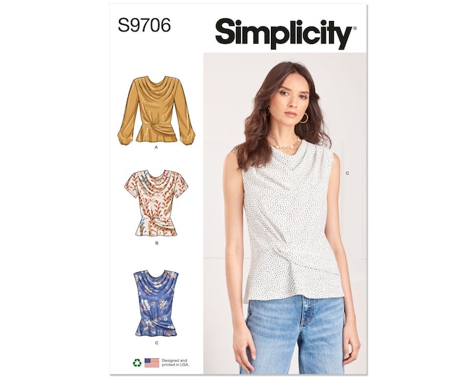 Misses Tops Simplicity Sewing Pattern S9782 - Etsy