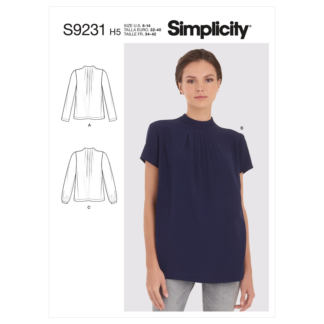 Out of Print Misses Blouses Simplicity Sewing Pattern S9231 Uncut, FF ...