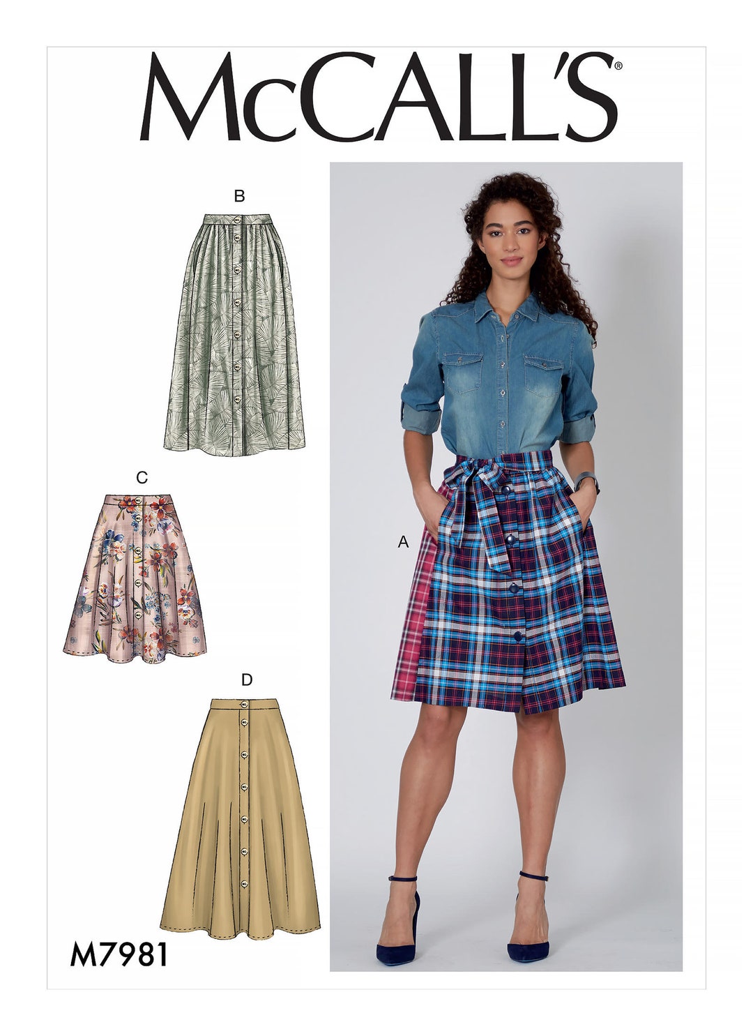 Misses Skirts Mccall's Sewing Pattern M7981 Uncut, FF - Etsy