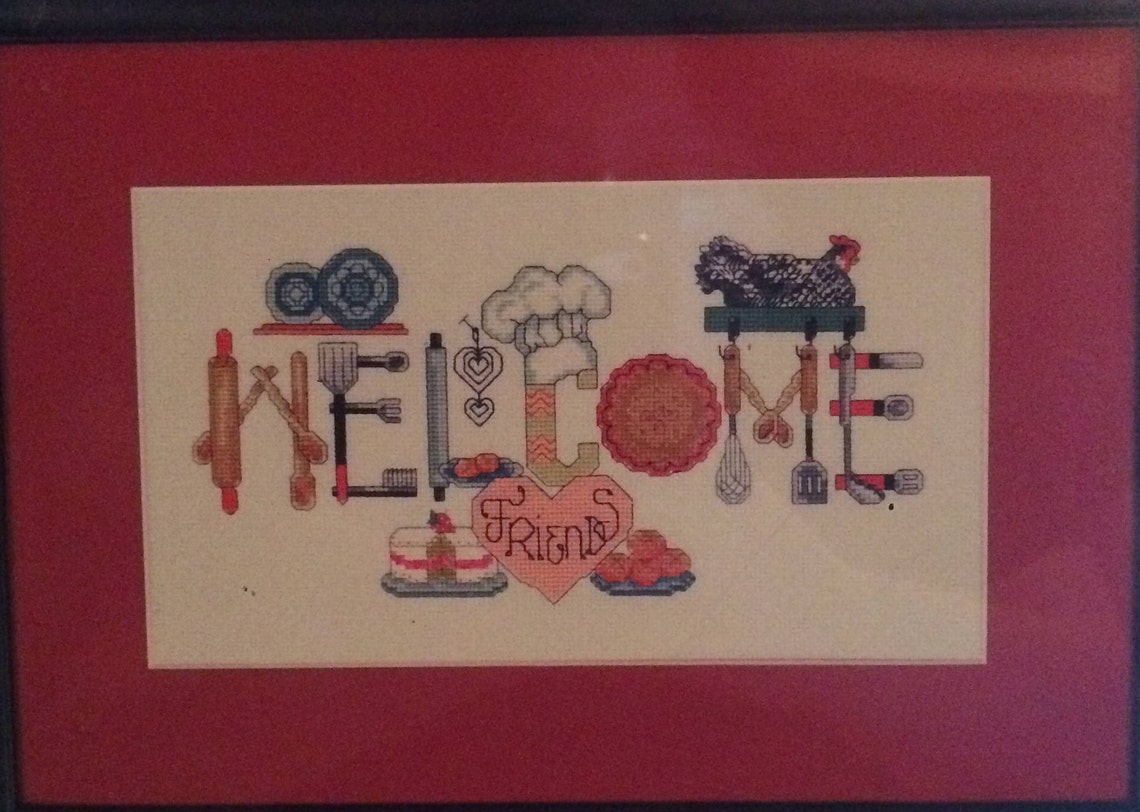 Welcome Friends Counted Cross Stitch Kit | Etsy