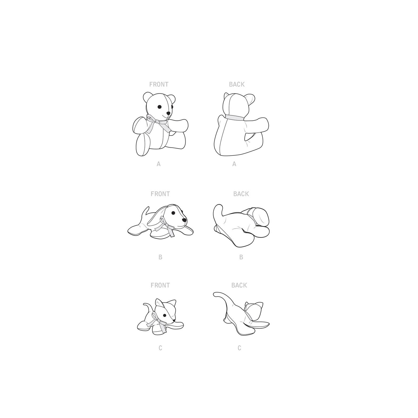Plush Animals Simplicity Sewing Pattern S9360 Uncut, FF - Etsy