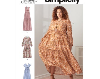 Uncut Simplicity Sewing Pattern 10998 9265 Misses' & Women's Tiered ...