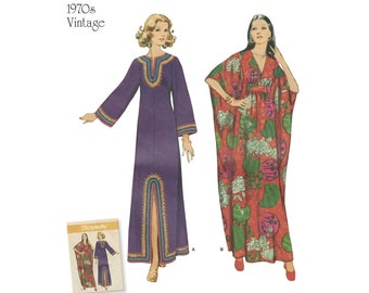1970's Vintage Caftan Sewing Pattern Simplicity 8505 Sizes - Etsy