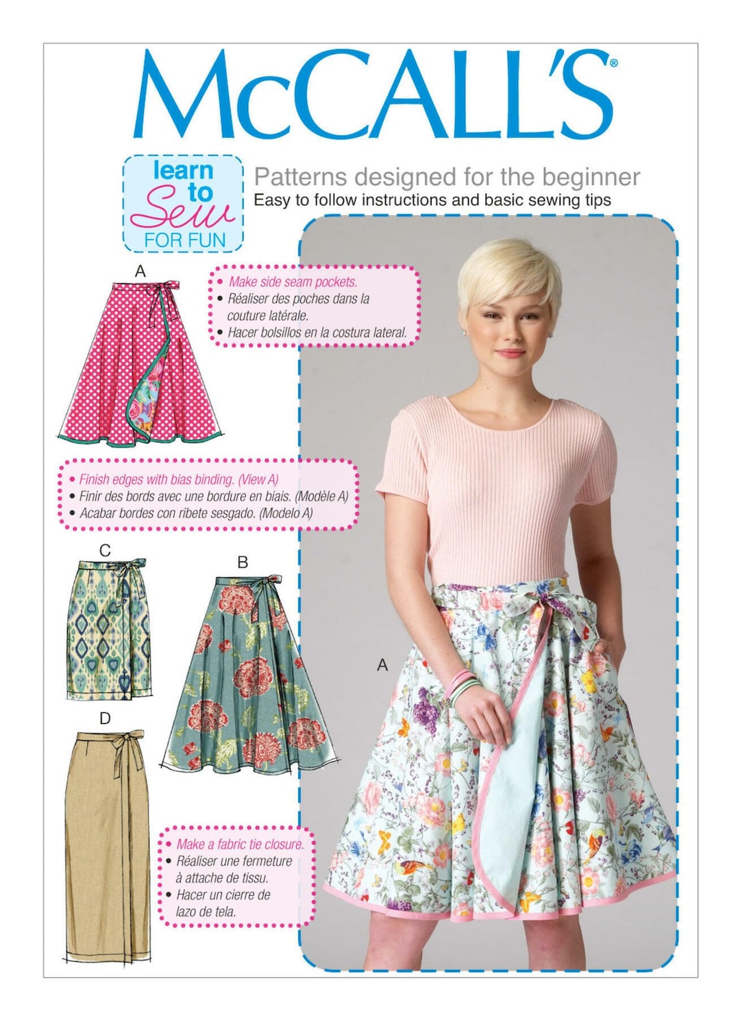 Misses Wrap Skirts Mccall's Sewing Pattern M7129 Uncut, FF - Etsy