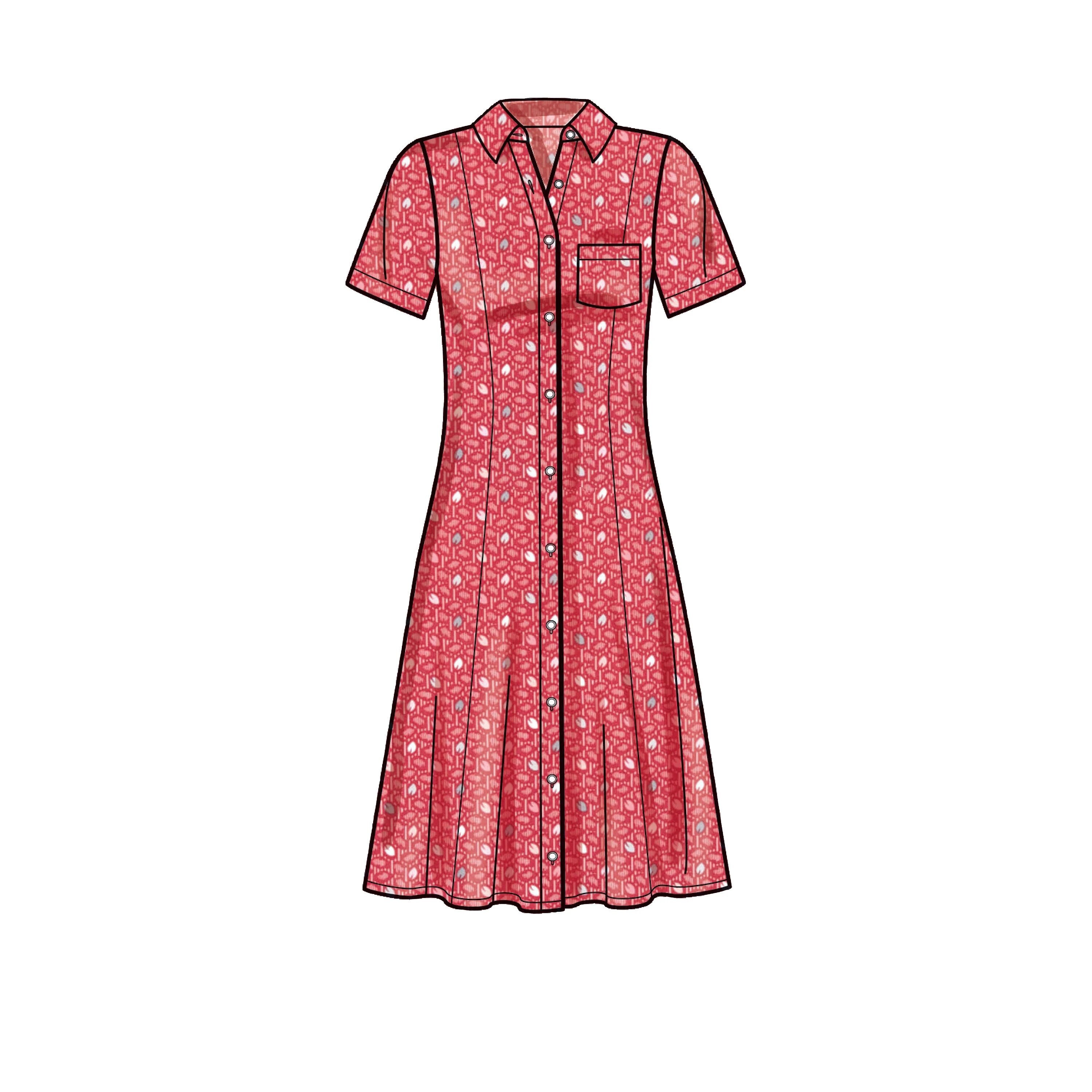 Misses & Women's Button Front Dresses Simplicity Sewing Pattern S9260 ...