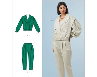 Misses Wide or Slim-leg Pull-on Pants Simplicity Sewing Pattern S8841 ...