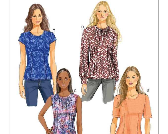 Misses/misses Petite Tucked Tops Butterick Sewing Pattern B5988 - Etsy