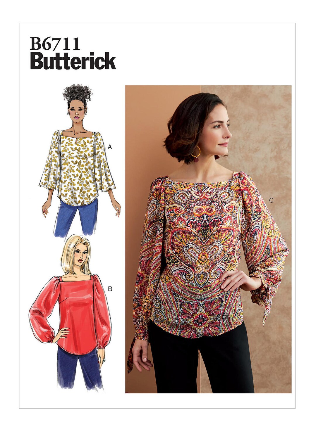 Misses Top Butterick Sewing Pattern B6711 - Etsy