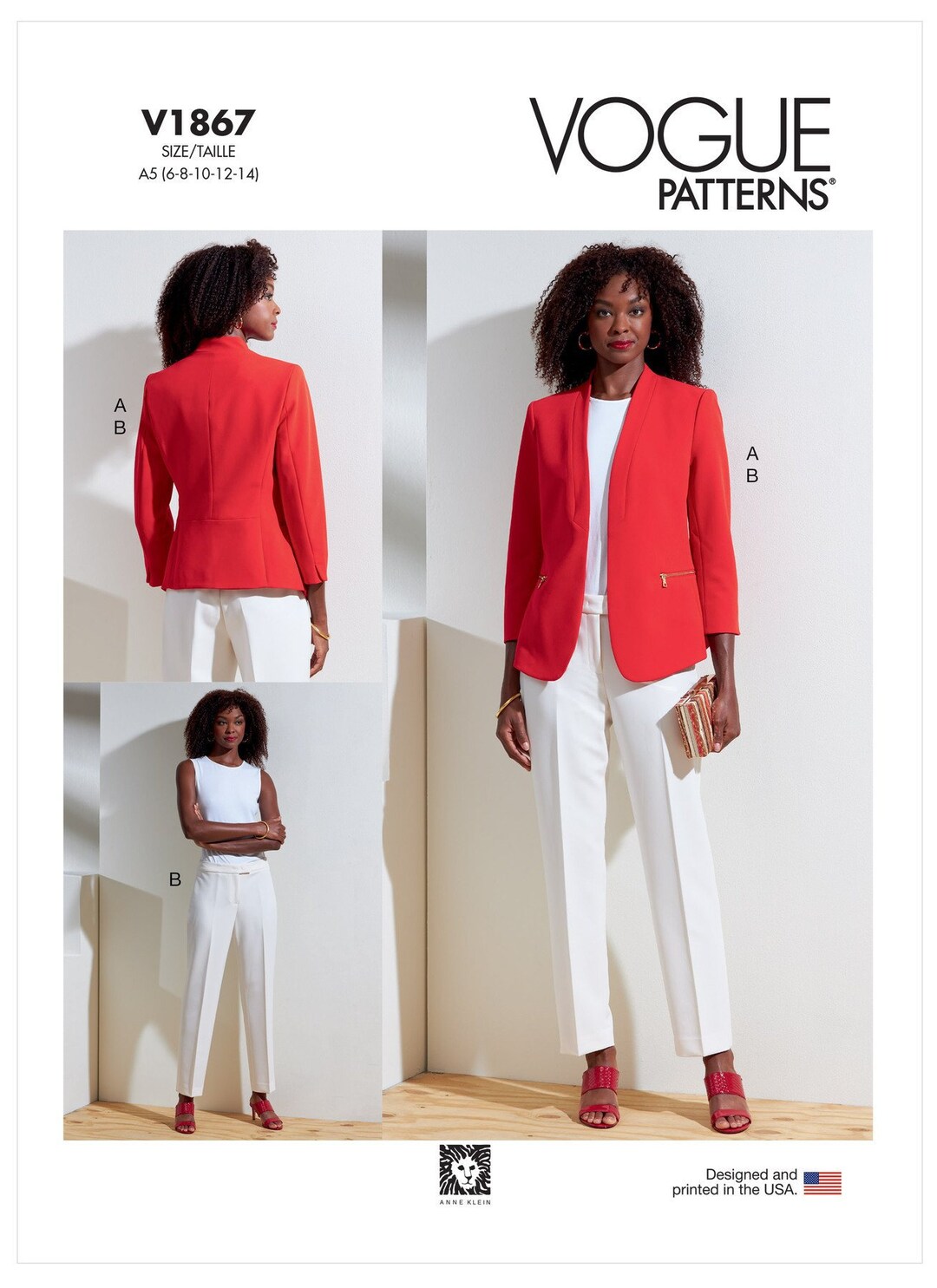 Misses' Jacket and Pants Vogue Sewing Pattern V1867 Uncut, FF - Etsy