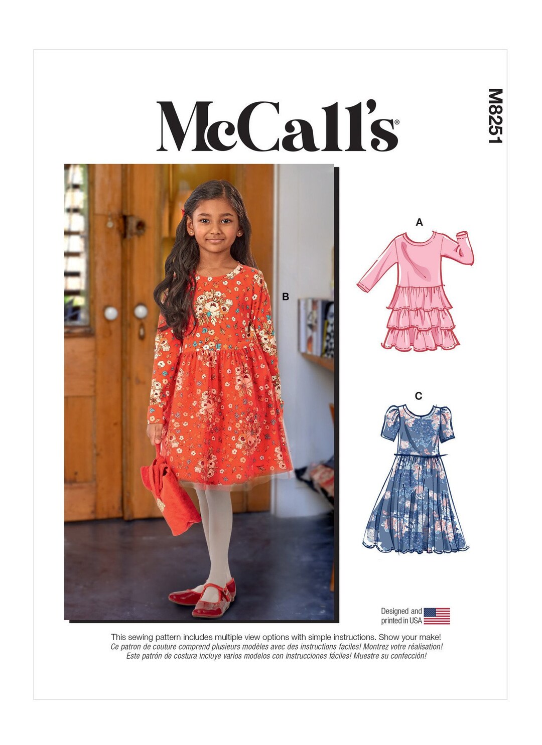 Children's and Girls Dresses Mccall's Sewing Pattern M8251 Uncut, FF - Etsy