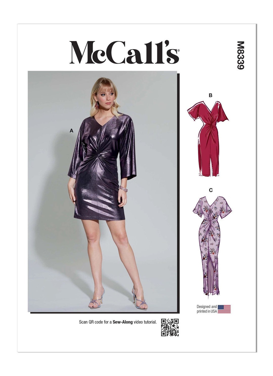 Misses Knit Dress Mccall's Sewing Pattern M8339 - Etsy