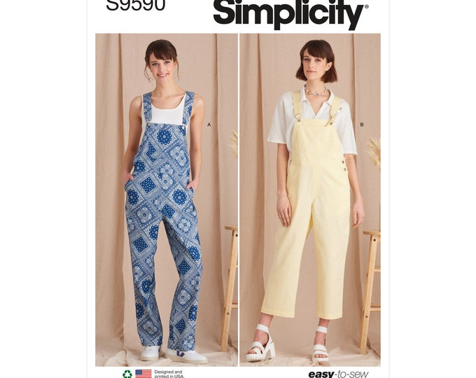 Misses Overalls Simplicity Sewing Pattern S9590 - Etsy