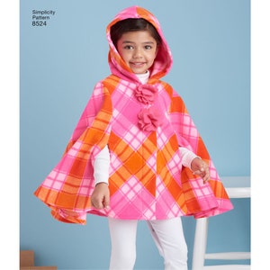 Child's Poncho Simplicity Sewing Pattern 8524 - Etsy