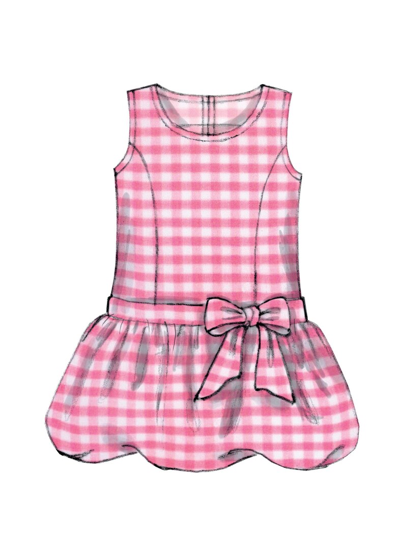 Children's/girls' Drop-waist Jumpers Mccall's Sewing Pattern M7008 ...