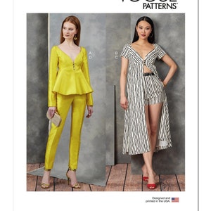 Misses' Tops, Shorts and Pants Vogue Sewing Pattern V1901 Uncut, FF - Etsy