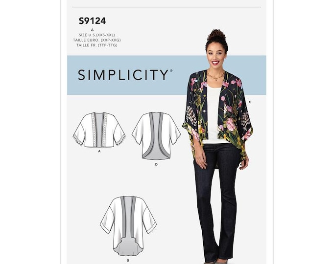 Misses' Kimono Jackets Simplicity Sewing Pattern S9124 | Etsy