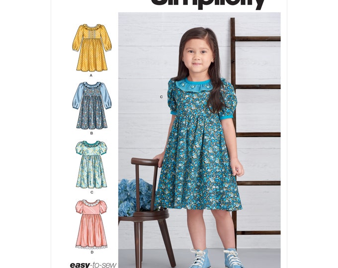 Children's Dresses, Top & Leggings Simplicity Sewing Pattern S9280 - Etsy
