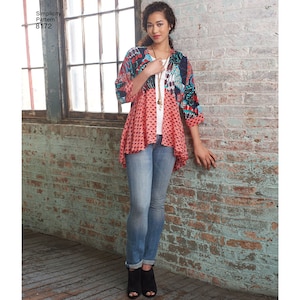 Misses' Fashion Kimonos With Length, Fabric and Trim Variations ...