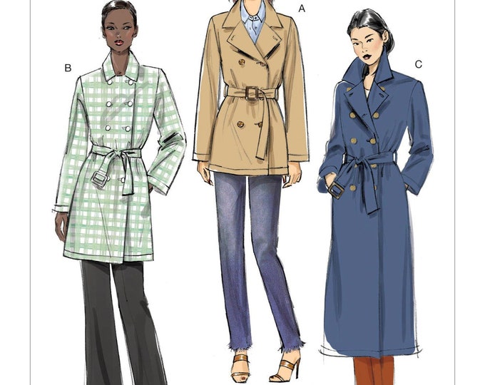 Misses Coat and Belt Vogue Sewing Pattern V9367 Uncut, FF - Etsy
