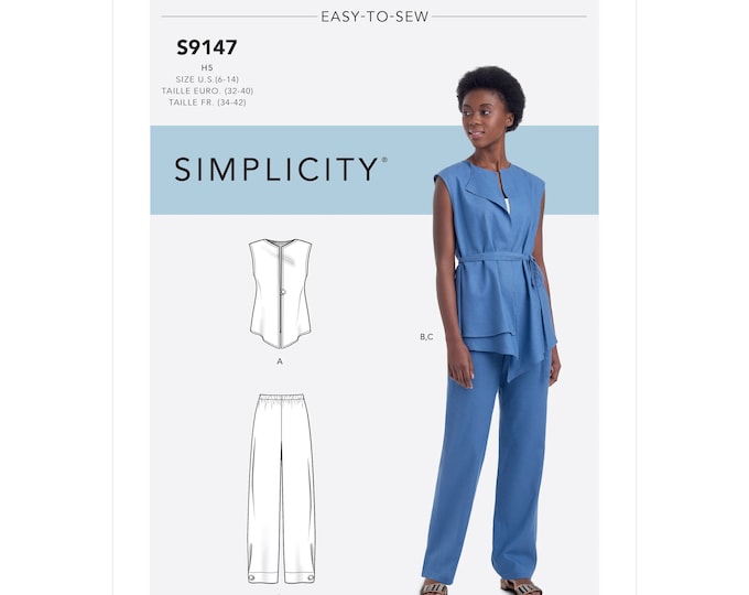 Misses Pull-on Trousers Simplicity Sewing Pattern S9376 Uncut, FF - Etsy