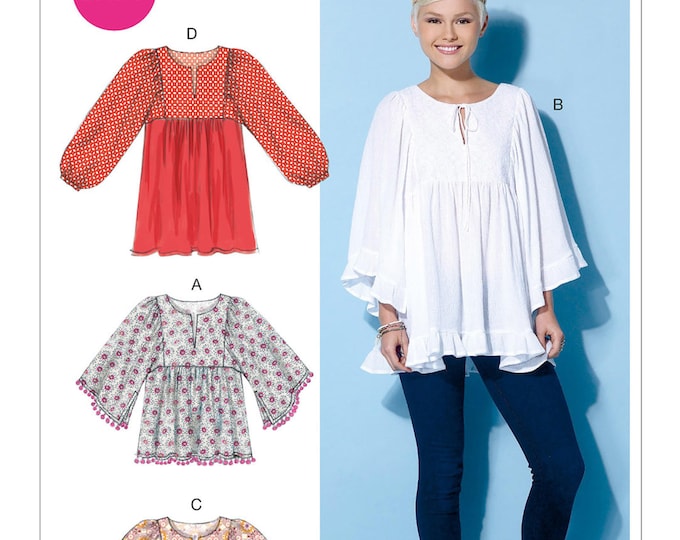 Misses Gathered Tops and Tunic Mccall's Sewing Pattern M7325 Uncut, FF ...