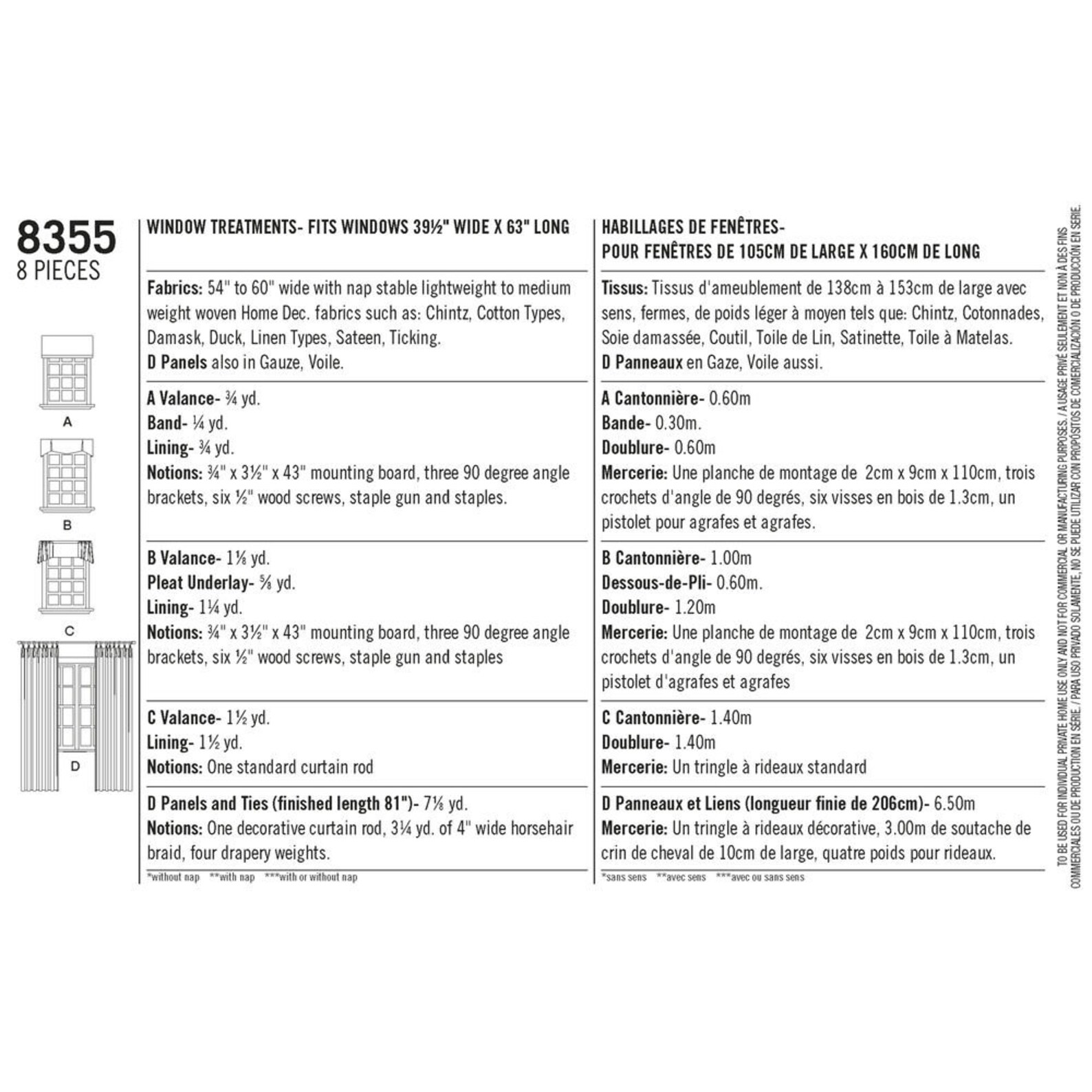Window Treatments Fits Windows 39-1/2 Wide X 63 - Etsy
