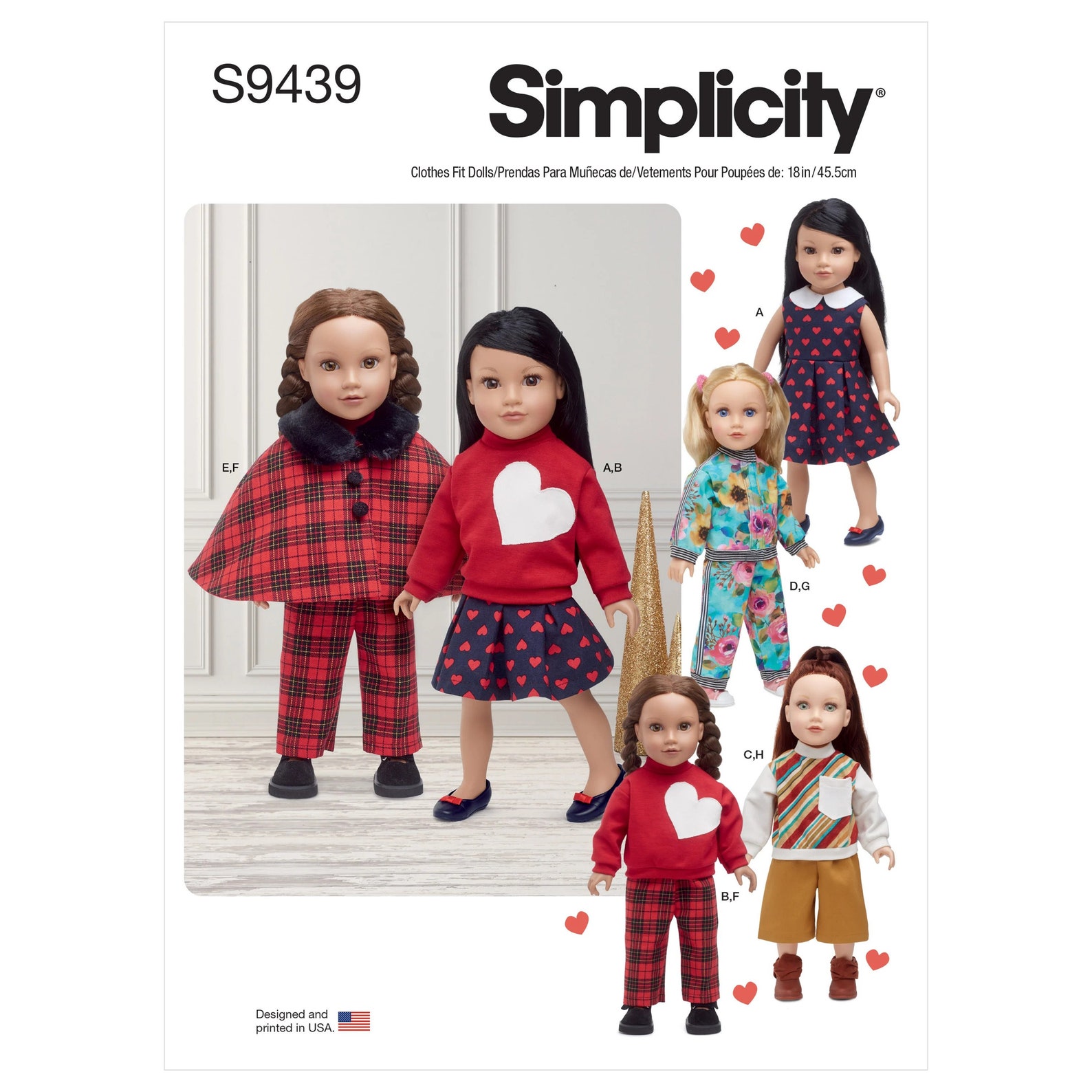 18 Doll Clothes Simplicity Sewing Pattern S9439 - Etsy