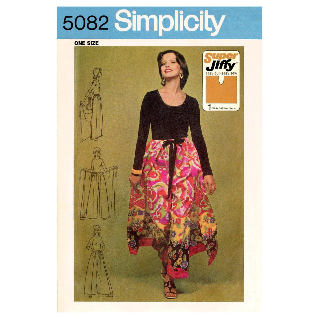 Misses Super Jiffy Wrap and Tie Pantskirt Simplicity Sewing Pattern ...