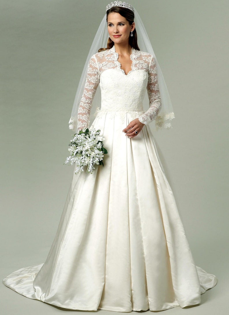 Misses Lace-overlay Dress With Train Butterick Sewing Pattern B5731 ...