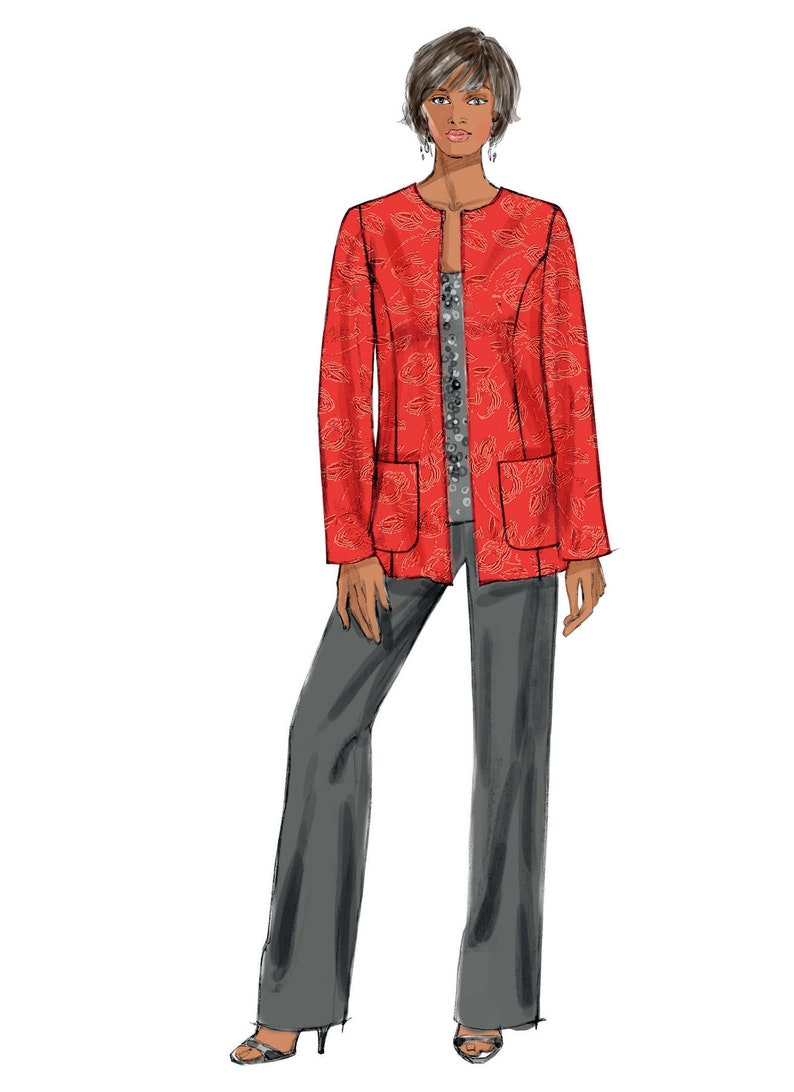 Misses'/women's Open-front Jackets, Dress, Skirt and Pants Butterick ...
