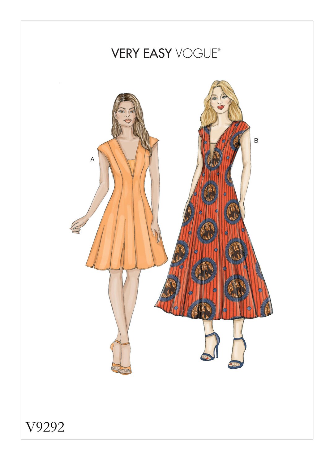 Misses Dress and Dickie Vogue Sewing Pattern V9292 Uncut, FF - Etsy