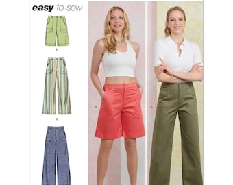 Men's Shirt in Two Lengths, Pants & Shorts Simplicity Sewing Pattern ...