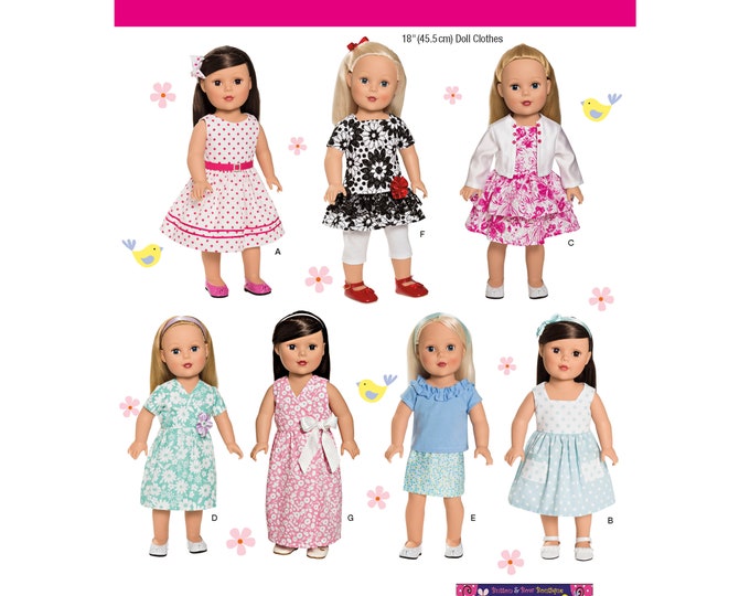 18 Doll Clothes Simplicity Sewing Pattern 1484 - Etsy 18 Doll Clothes Simplicity Sewing Pattern 1484 - Etsy