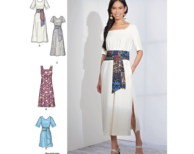 Misses'/petite Wrap Tie Dress Simplicity Sewing Pattern S8871 - Etsy