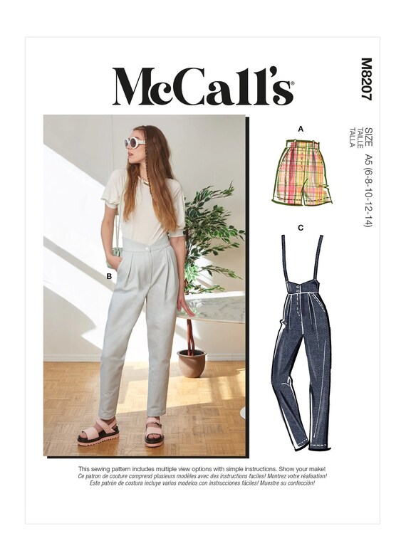 Misses' Pants Mccall's Sewing Pattern M8207 - Etsy
