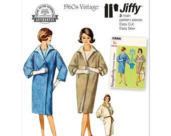 Misses One-size Vintage Jiffy Caftan Simplicity Sewing Pattern 5628 ...