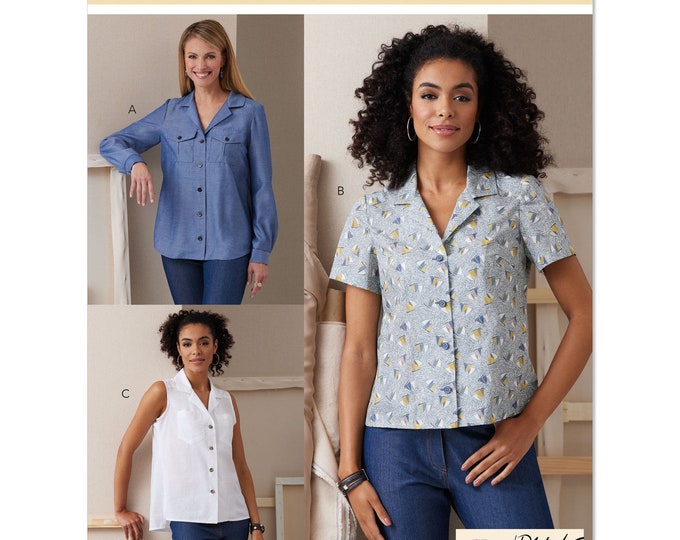 Misses Shirts by Palmer/pletsch Butterick Sewing Pattern B6924 Uncut ...