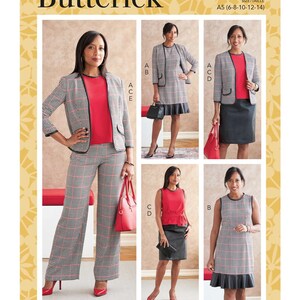Misses' Jacket, Dress, Top, Sash, Skirt & Pants Butterick Sewing ...
